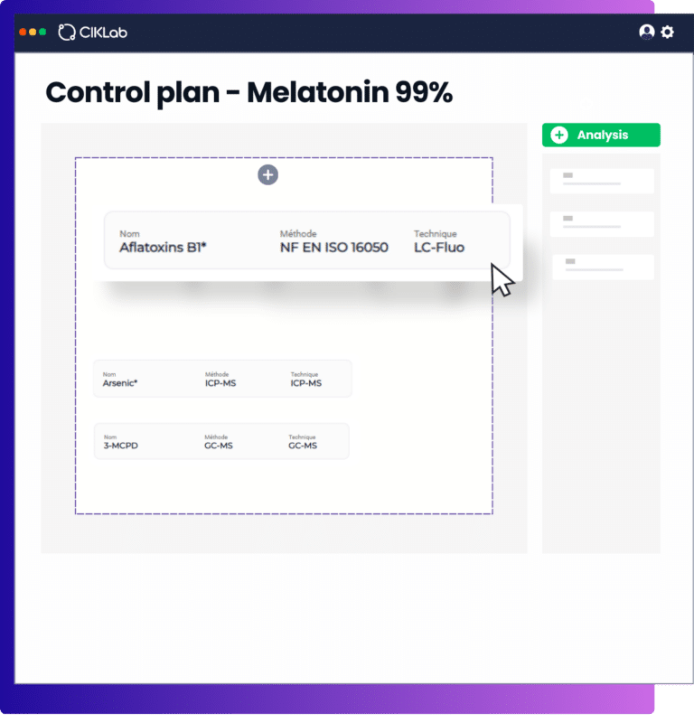 Certificats d'analyse - CIKLab