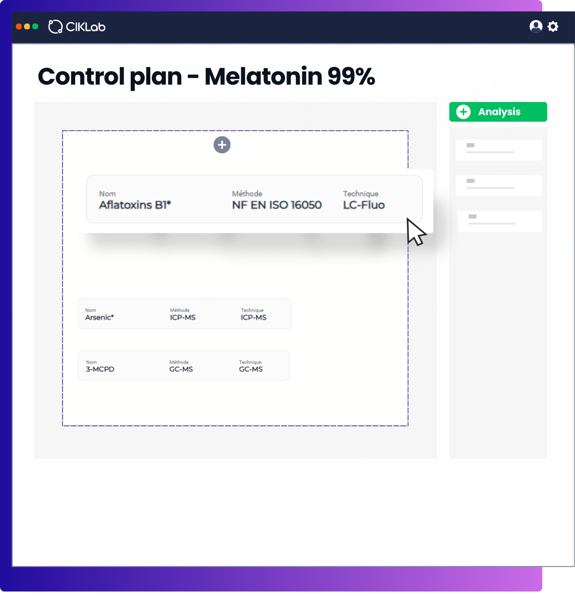 Certificats d'analyse - CIKLab